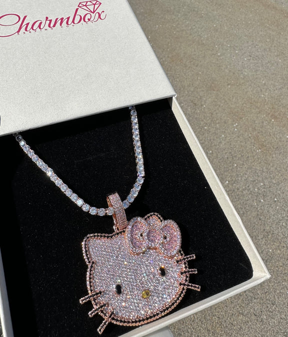 Iced Out Kitty Pendant (SHIPS SAME DAY) – CharmBox