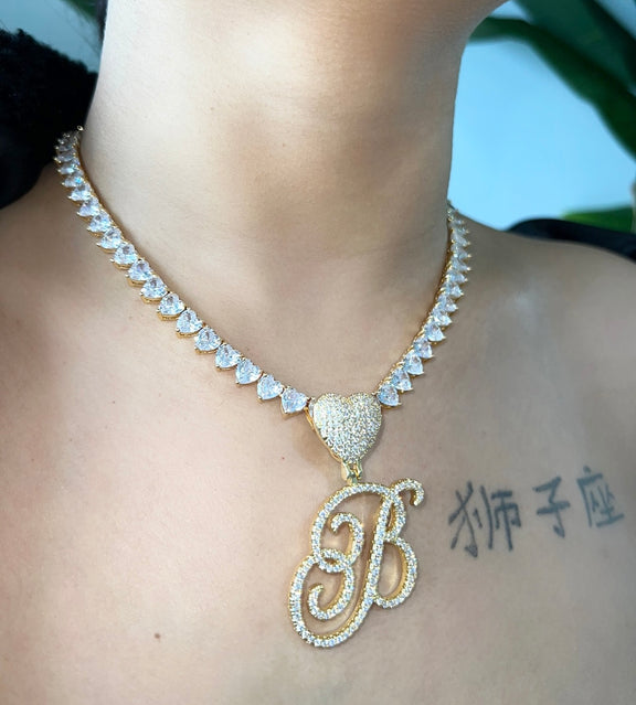 Heart Cursive Letter – CharmBox